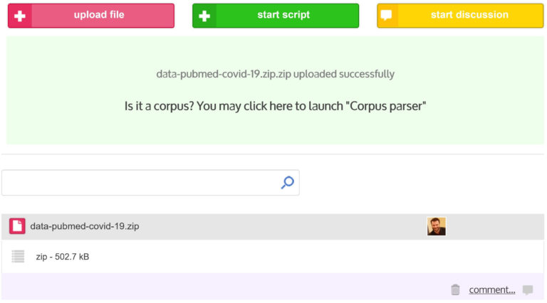 Upload Corpus - Cortext Manager Documentation