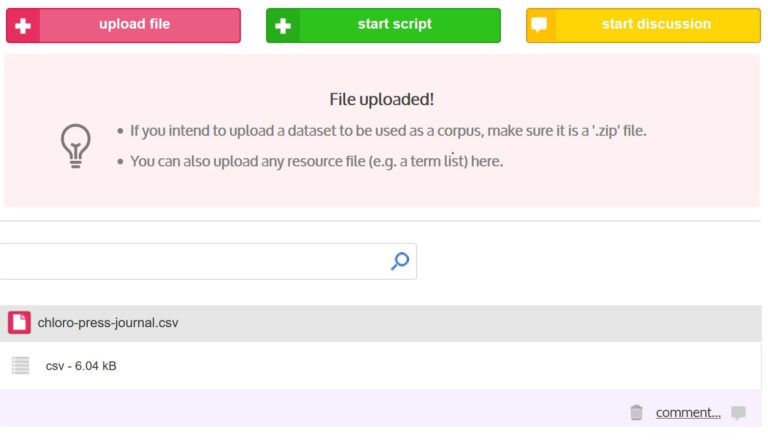 Upload resource - Cortext Manager Documentation