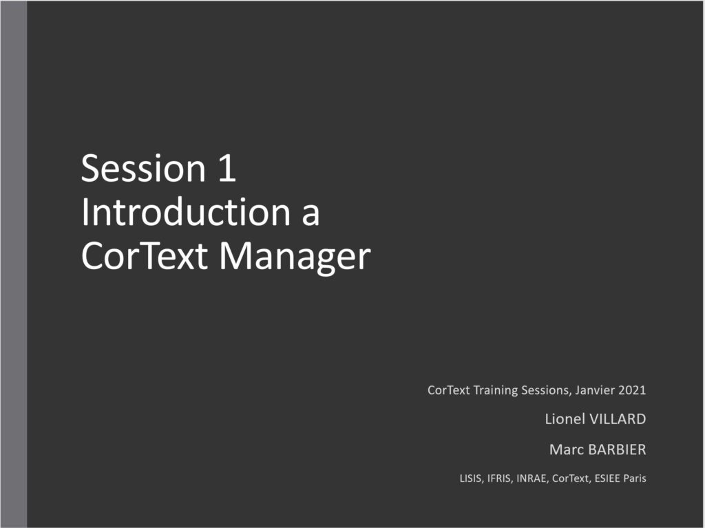 [French] Introduction à CorText Manager, présentation et exercices ...