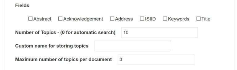 Topic Modeling - Cortext Manager Documentation