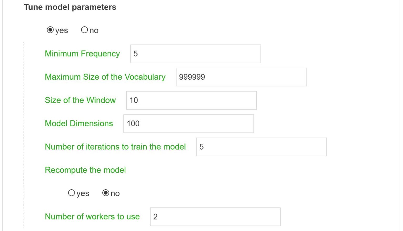 W2V Explorer - Cortext Manager Documentation